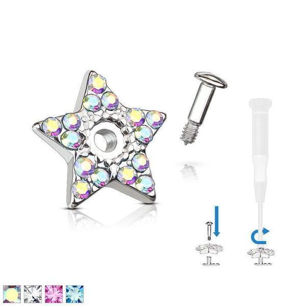 Paved Star Dermal Top 14G — My Body Piercing Jewellery